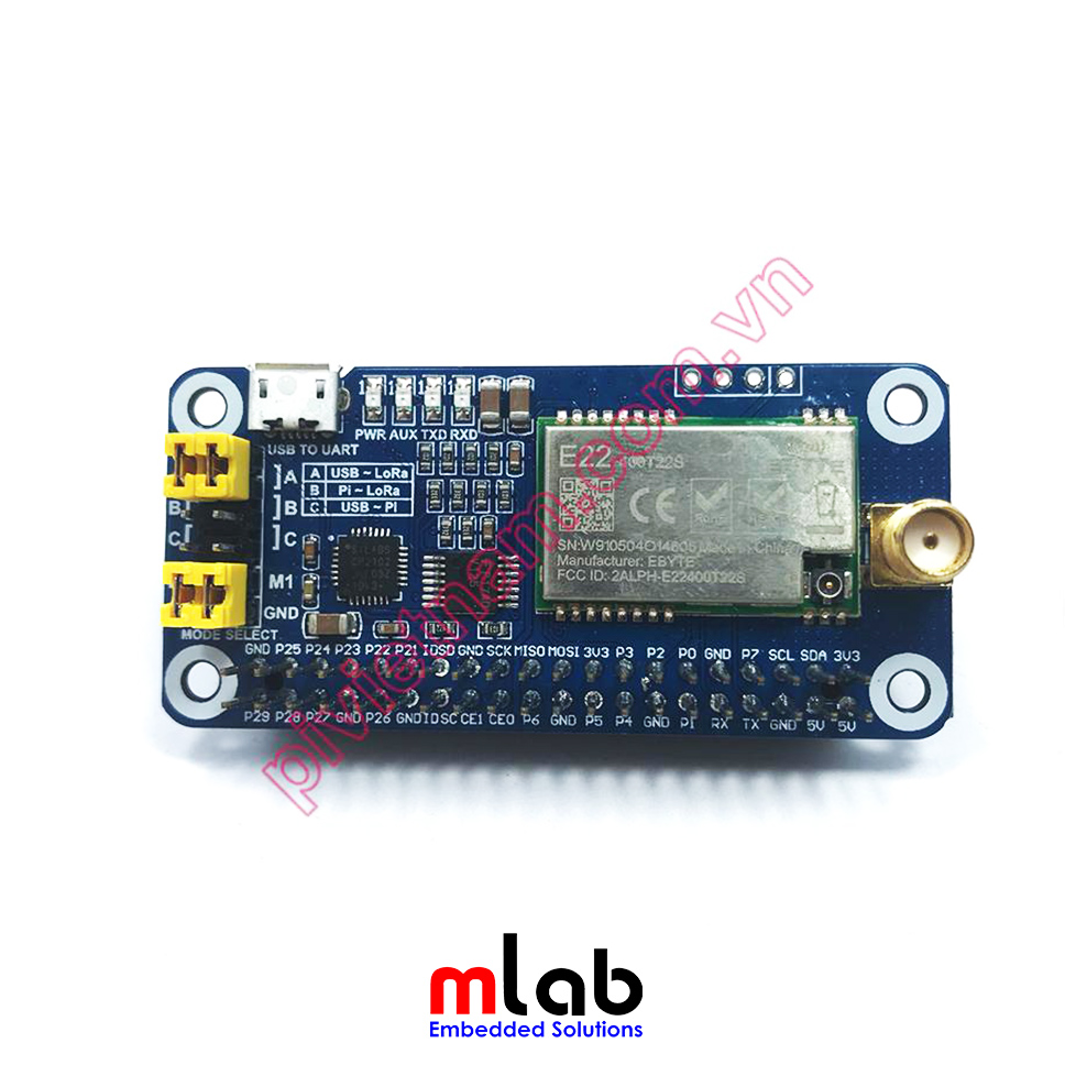 Module SX1268 LoRa HAT 433MHz dành cho Raspberry Pi